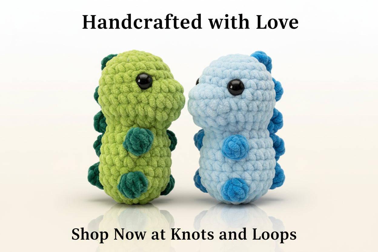 Mini Dinosaur T-Rex Plushie – Knots and Loops